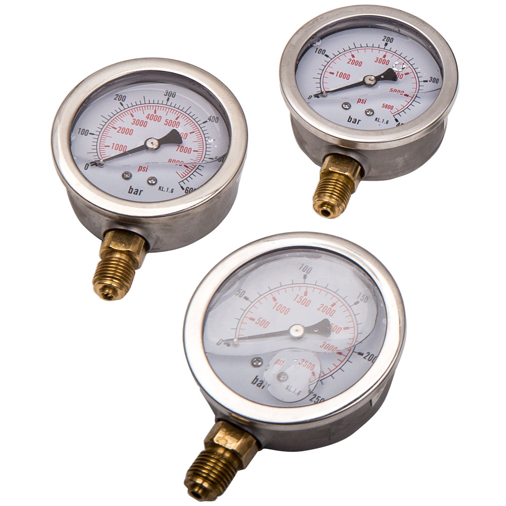 Hydraulic Pressure Gauge Test Tester Diagnostic Couplings Kit Excavator ...