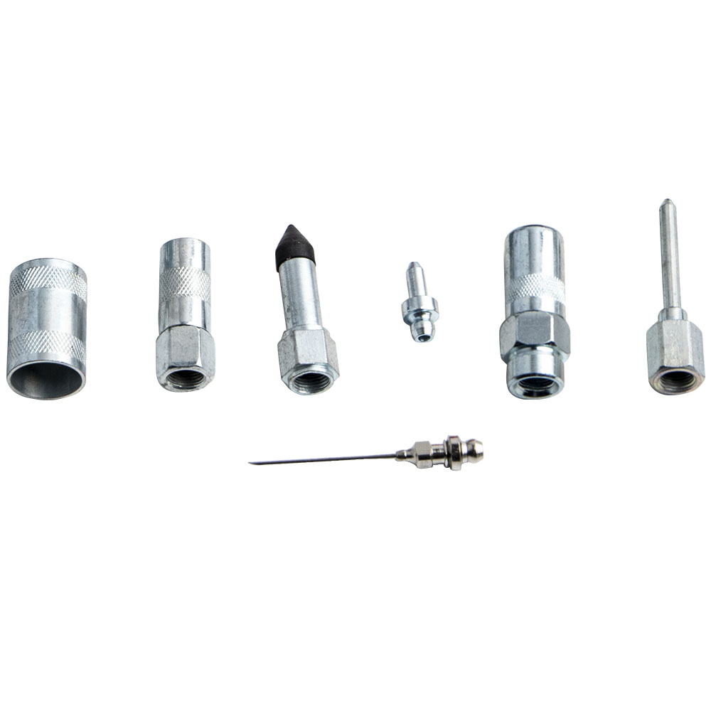 Lubrication Grease Gun Aid Hoses Couplers Fittings Needle Nose Adapter ...