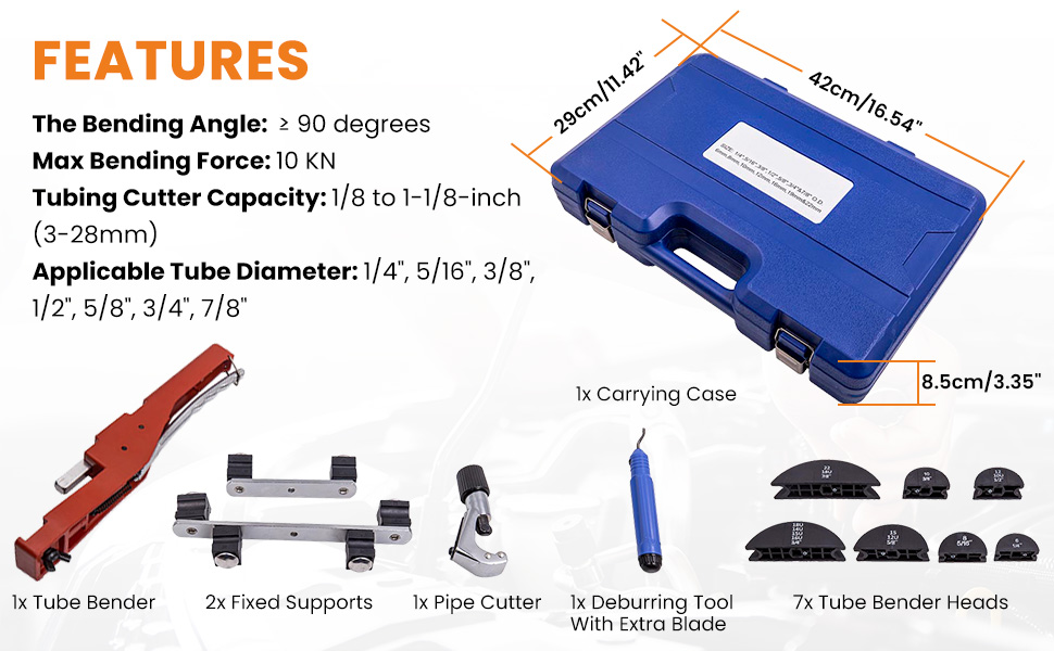 MaXpeedingrods Ratcheting Tube Bender Set 7 Die HVAC Repair ...
